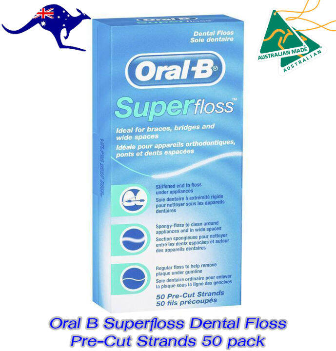 Oral-B Superfloss Dental Floss Pre-Cut Strands 50 pack | Lazada.co.th