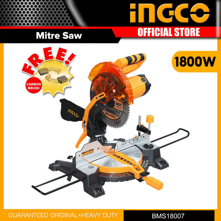 INGCO BMS18007 Miter Mitre Saw Cutting Machine 10" inches 1800W IPT ...