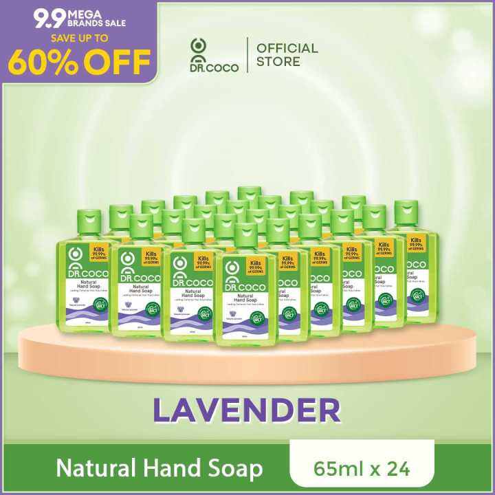 DR. COCO Natural Antibacterial Hand Soap Handy Pack Natural Lavender | 65ml Set of 24 | Lazada PH