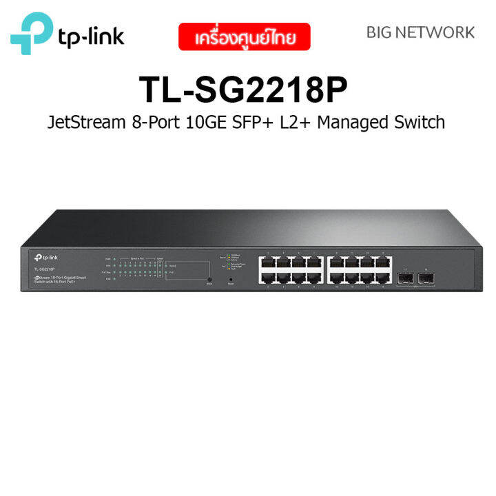 TP-LINK TL-SG2218P JetStream 18-Port Gigabit Smart Switch with 16-Port ...