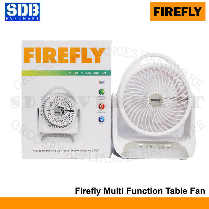 Firefly-Table Fan Multifunction With USB and DC Socket Mini Table Fan ...