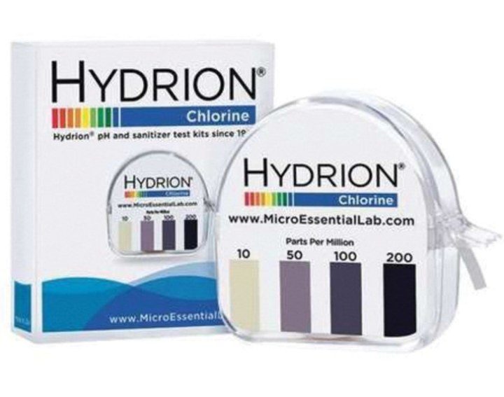 Hydrion Chlorine Test Strips Paper Dispenser for Sanitizer Solutions ...