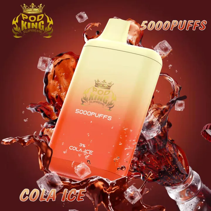POD KING SUPREME Rechargeable Disposable PUFF PLUS ( COLA ICE) 5000 ...