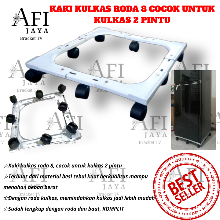 KAKI KULKAS z RODA 8 COCOK UNTUK KULKAS 2 PINTU/ RODA KULKAS/ PENYANGGA ...