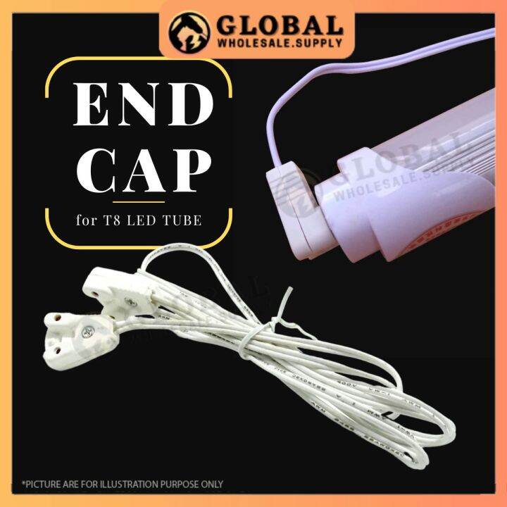 4FT End Cap Wire For T8 LED Tube Wayar Lampu LED T8 Panjang Siling LED ...