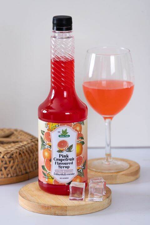 Nature Taste Pink Grapefruit Syrup น้ำเชื่อมไซรัป กลิ่นพิงค์ เกรปฟรุ๊ต ...