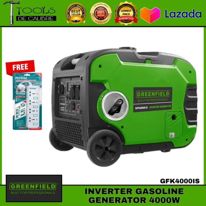 GREENFIELD Inverter Generator Gasoline 4000W 60Hz (GFK4000IS) wtih FREE ...