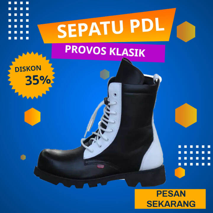 Sepatu PDL Provost TNI AD dan Polri Sepatu Dinas Lapangan PDL PKD Kerja ...