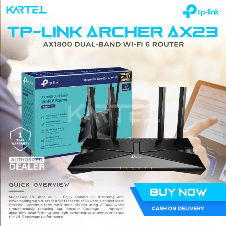 TP-LINK Archer AX23 AX1800 Dual-Band Wi-Fi 6 Router | TP-Link Wi-Fi Router | Routers | Lazada PH