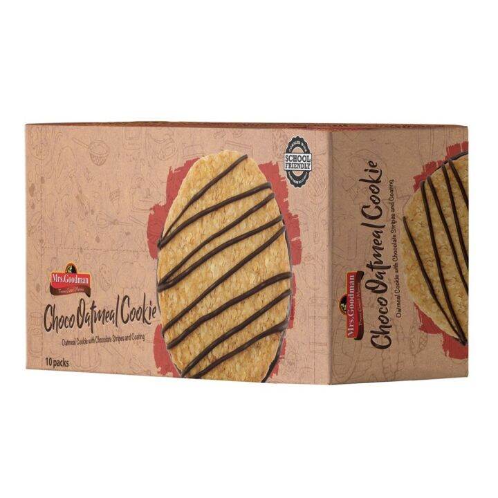 Mrs Goodman Choco Oatmeal Cookies 40g X 10pcs | Lazada PH