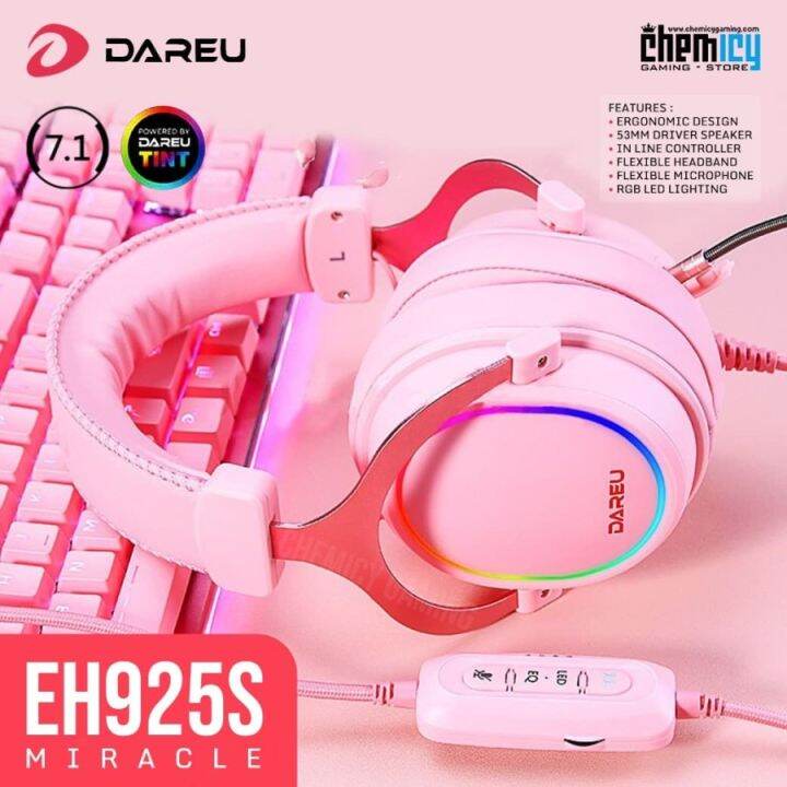 Dareu EH925S Miracle Pink RGB Gaming Headset | Lazada Indonesia