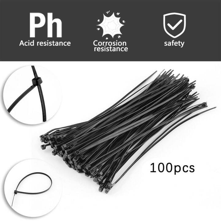 UINN 100pcs Practical 2.2 X 150mm Nylon Plastic Cable Ties Zip Fasten ...