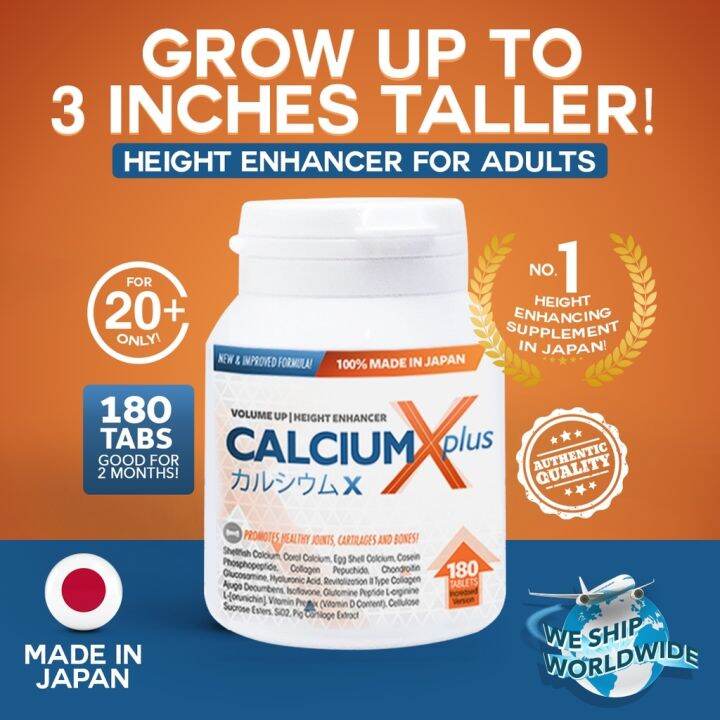The new 2022 Calcium X Plus Japan Height Enhancer Bottle of 180 Tablets ...