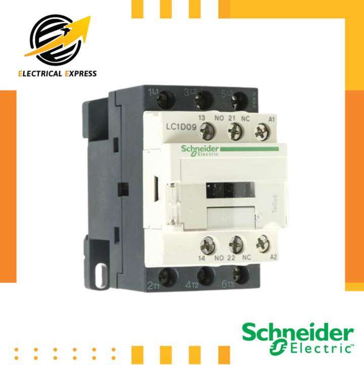 LC1D09B7 / Schneider / แมกเนติก / Magnetic contactor / LC1D / 3P 9A 24VAC 1NO+1NC | Lazada.co.th