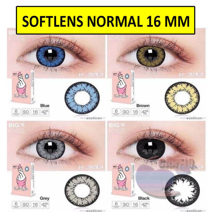iCantiq Softlens K Pop Big Eye 16 mm Lensa Kontak Lensa Normal Softlens ...