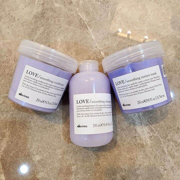 Davines Love Smoothing Shampoo /Conditioner /Mask 250ml สำหรับลดการชี้ ...