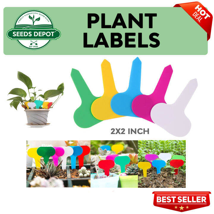 Plant Marker Labels Plant tags 2x2 inch - For Garden Soil Pots and ...