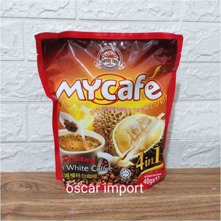 PENANG MYCAFE DURIAN WHITE COFFEE ISI 15 SACHET x 40G 4IN1 KOPI | Lazada Indonesia