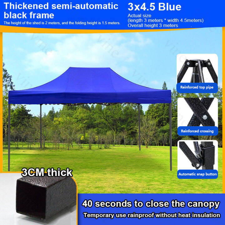 Tent 3x4.5 Meters HEAVY DUTY Retractable Tent Adjustable Height ...