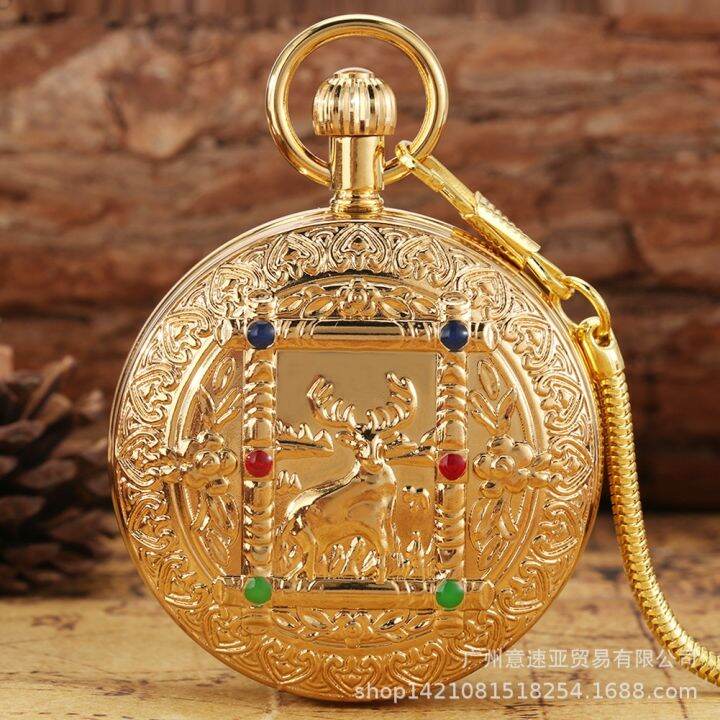 2021 new gold copper case double open super large automatic mechanical ...