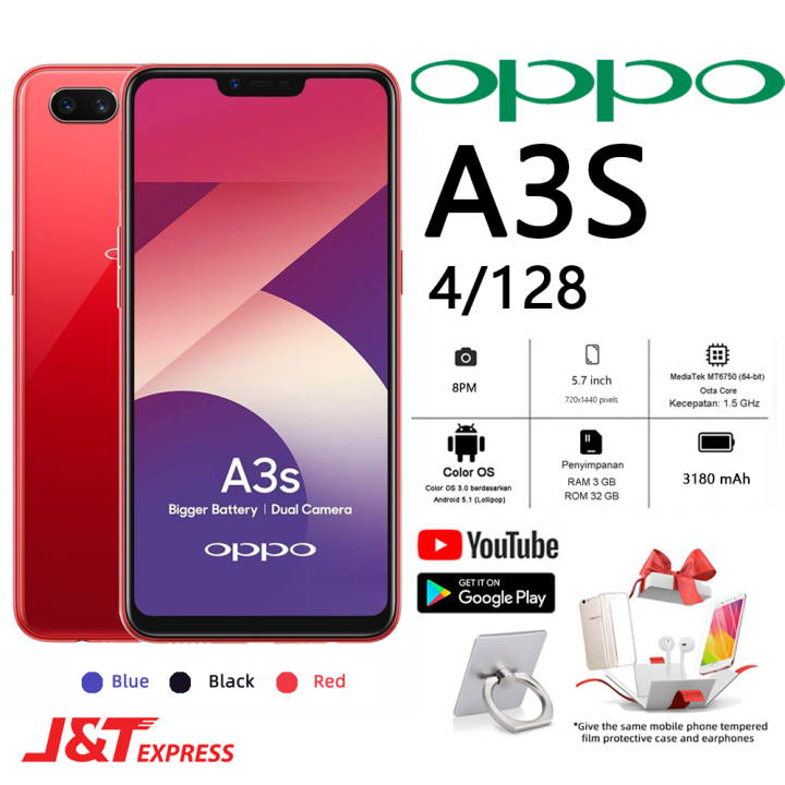 【ใหม่เอี่ยมของแท้】OPPO A3S ของแท้ 100% smart phone Ram 6GB Rom 128GB 6.2" โทรศัพท์มือถือ (รับ ...