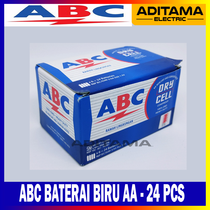 BATERAI ABC BIRU AA / BATTERY ABC BIRU A2 ISI 24 PCS | Lazada Indonesia