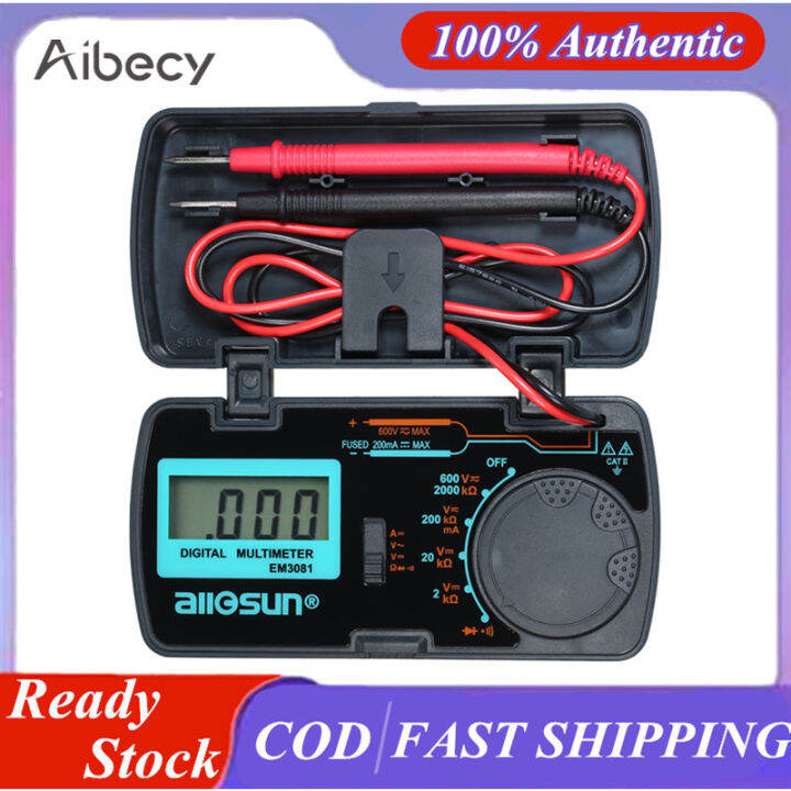 Mini Pocket Digital Multimeter Tester Manual Range DMM DC/AC Voltage/DC ...