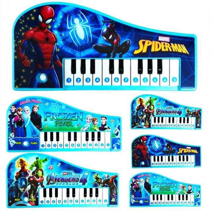 Spiderman Frozen Avengers mini electronic piano Frozen Spiderman Mickey ...