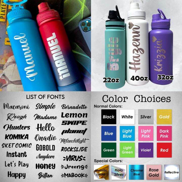 Sticker Name for Aquaflask Cutout Design and Personalized | Lazada PH