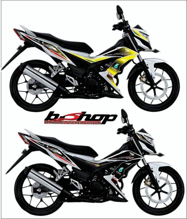 Striping Sonic 150R Petronas Pikihan Warna Hitam dan kuning | Lazada ...