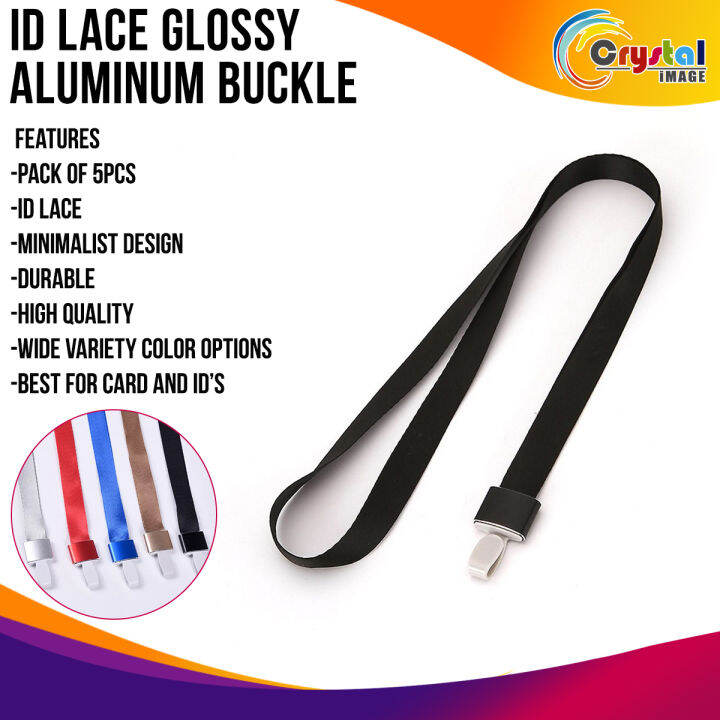 ID Lace Glossy with Aluminum Buckle Professional Lanyard (5 pcs Set ...