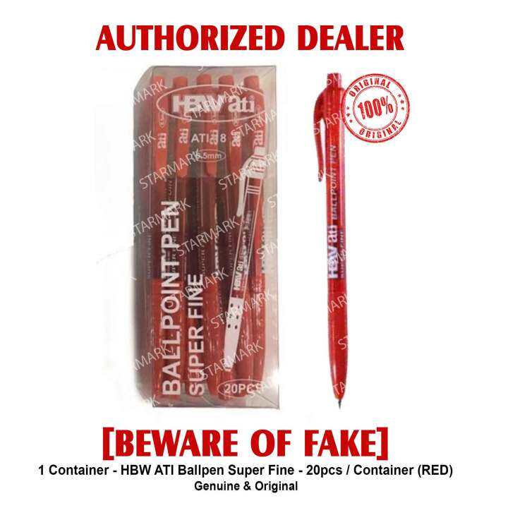 HBW ATI Ballpen Ballpens BLACK BLUE RED 0.5mm 20pcs per box Ball Pen ...