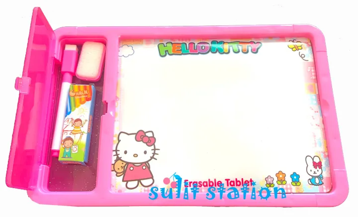2in1 HELLO cat KITTY CHARACTER EDUCATIONAL LEARNING WHITE BLACK DRAWING ...