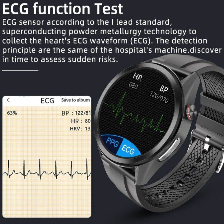 นาฬิกาสุขภาพ Smart Band ECG PPG Men Smart Watch 2023 Body Temperature ...