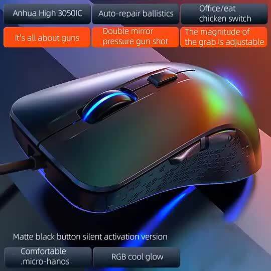 GAZ-M17 light mouse computer accessories RGB mechanical gaming mouse ...