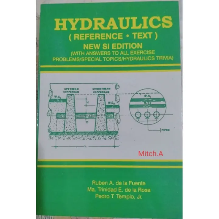 HYDRAULICS(REFERENCE-TEXT)New SI ed. by Dela Fuente | Lazada PH