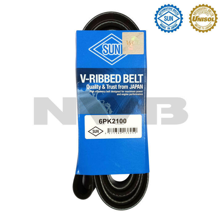 SUN V-Ribbed Belt 6PK2100 for Ford Escape 2.0 2002-2003 (Alternator ...