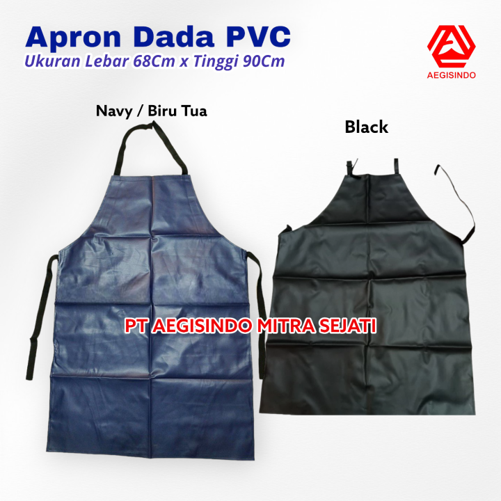 Apron Las PVC Kulit Sintetis Warna Biru dan Hitam - Hitam | Lazada ...