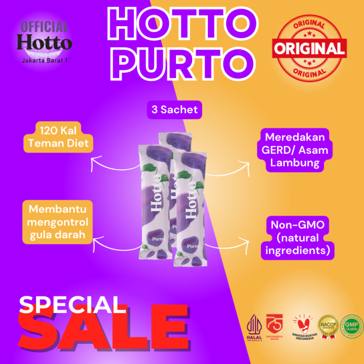 Hotto Purto Oat 3 Sachet | Lazada Indonesia