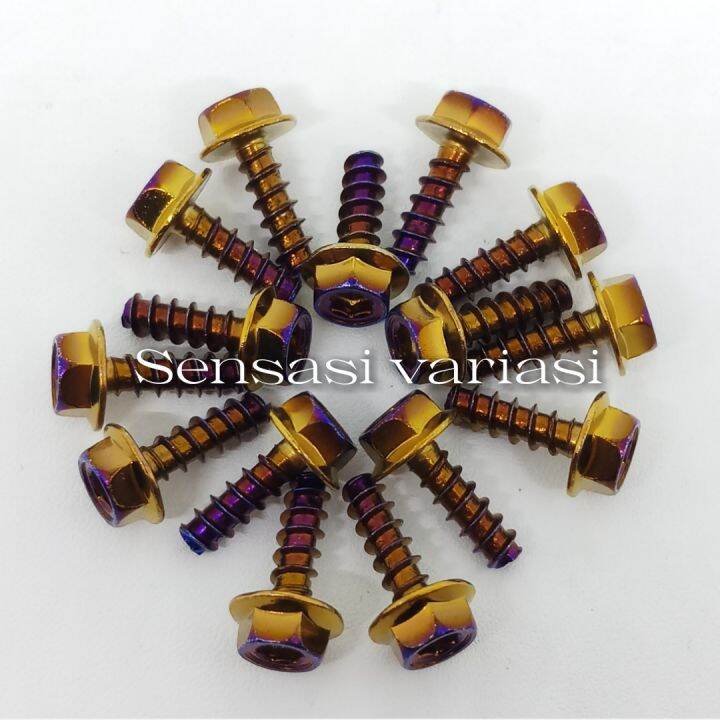 Paket 15 PCS Baut Body Motor Yamaha / Baut Body Cacing + Kleman Body ...