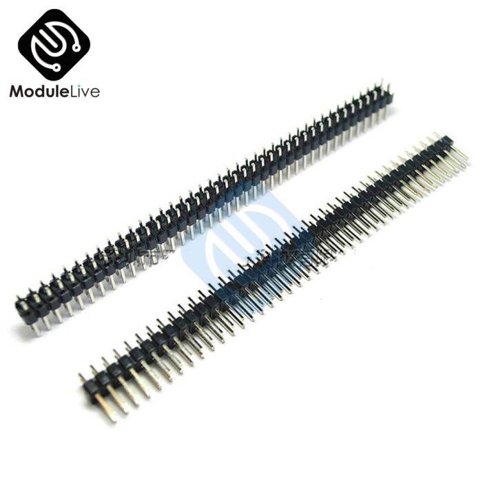 10pcs 40pin 2.54mm Double Row Straight Male Pin Header Strip Pbc ...
