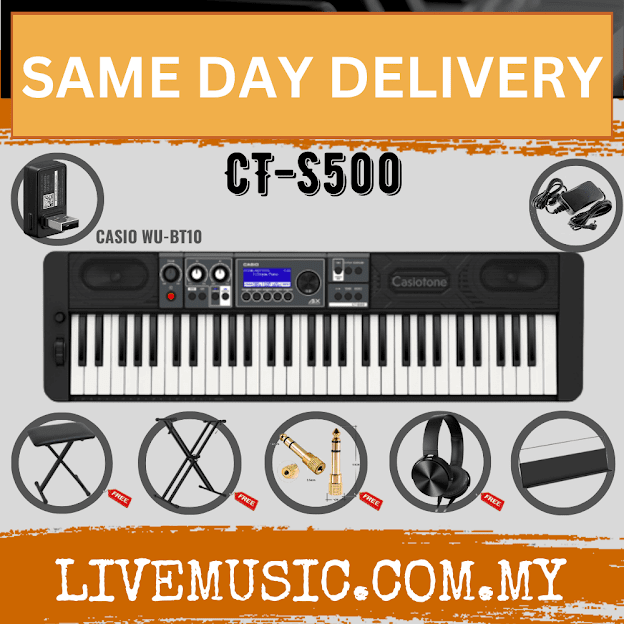 Casio Casiotone CT-S500 61-key Arranger Keyboard With Headphone And ...