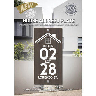 HOUSE ADDRESS PLATE (DESIGN I) ZEE Bros. DigiPrint | Lazada PH
