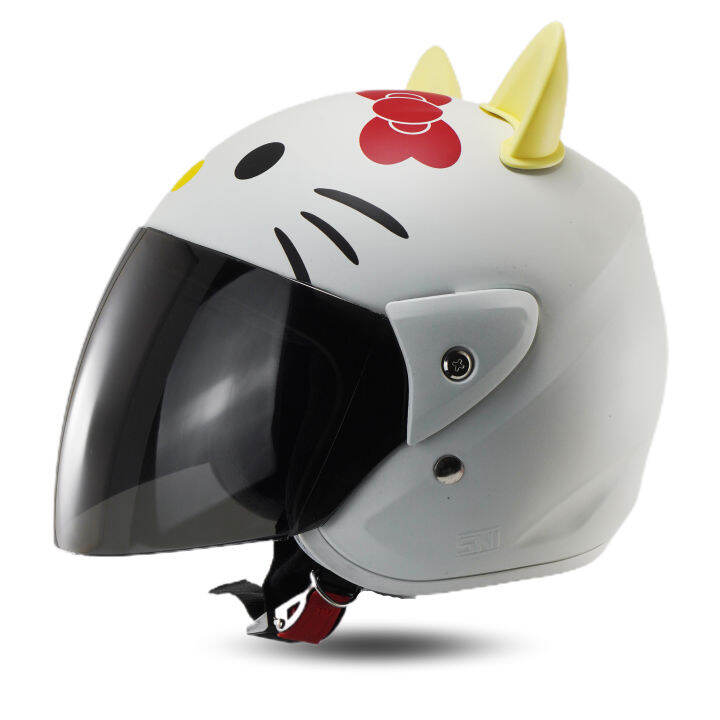 HELM ANAK KOP MOTIF HELLO KITTY FACE SNI | Lazada Indonesia