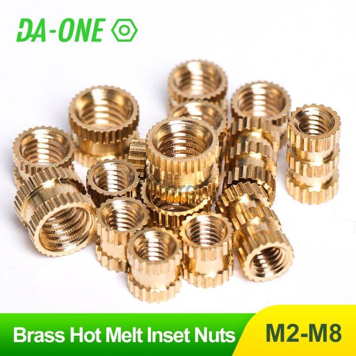 M2.5 M3 M4 M5 M6 Brass Pure Copper Metric Thread Injection Molding Knurl Insert Nut Nutsert ...