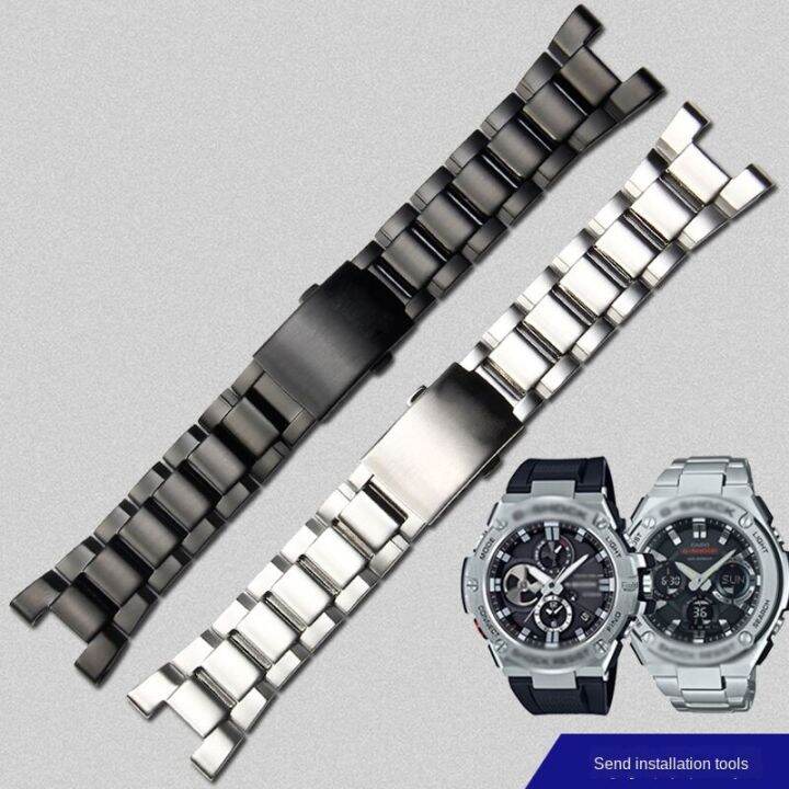 สายนาฬิกาข้อมือสแตนเลสสําหรับ Casio G Shock Gst W300 Gst 400 G G