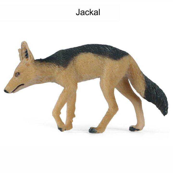 เด็กของเล่นองค์ความรู้ไม้หมาป่า Jackal จำลองแข็งสัตว์หมาป่ารุ่น ...