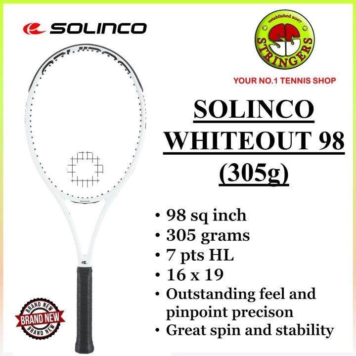 Solinco Whiteout 98 (305g) Tennis Racket | Lazada Singapore