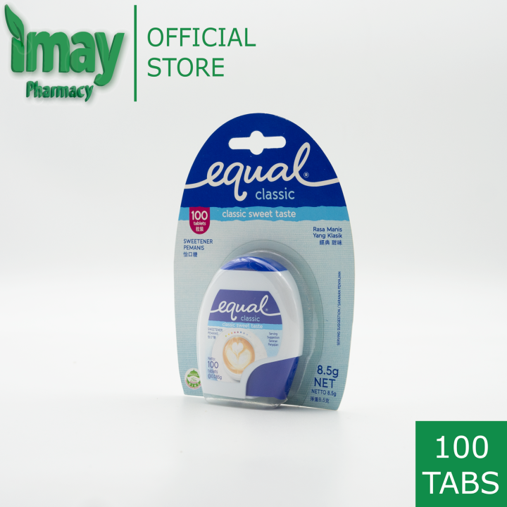 Equal classic sweetener aspartame 100 tablets | Lazada