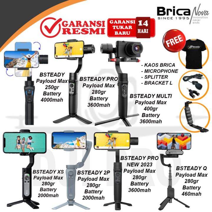 Brica B-Steady PRO 3-Axis Gimbal Hp Smartphone Stabilizer - BSTEADY PRO ...
